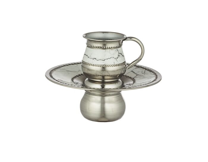 Granate plateado Mayim Achronim con lavabo - Diseño Blanco marbel 13 cm ...